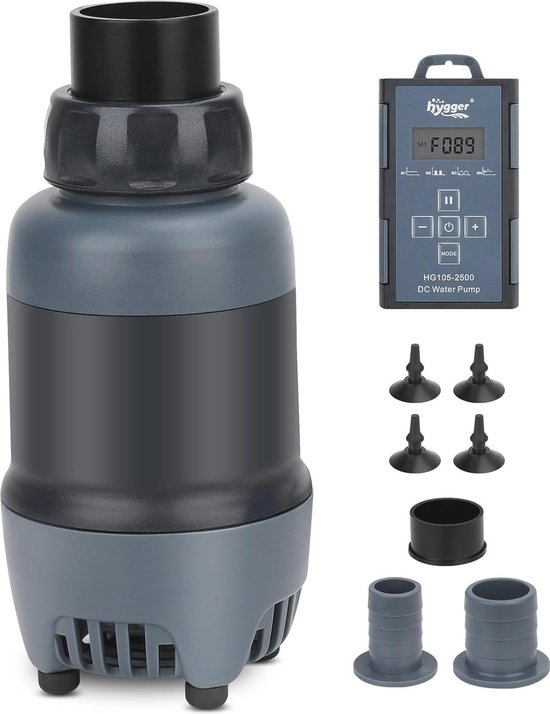 Aquariumwaterpomp 3500 l/u, 35 W - Dompelwaterpomp met LCD-display en 4 ...