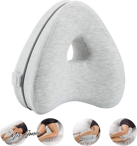 Mrs. Jones Ergonomisch Zijslaper Kussen met Optimaal Memory Foam Kussen - Beenkussen... | bol