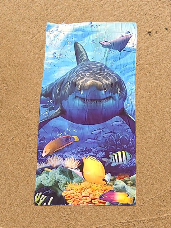 Haai Strandlaken 90*180cm Great White Shark | bol