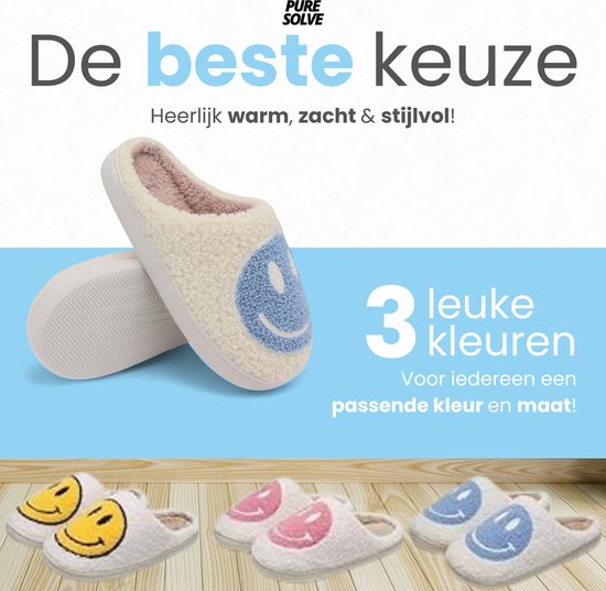 kinder pantoffels - sloffen - smiley pantoffels - meisjes en jongens ...