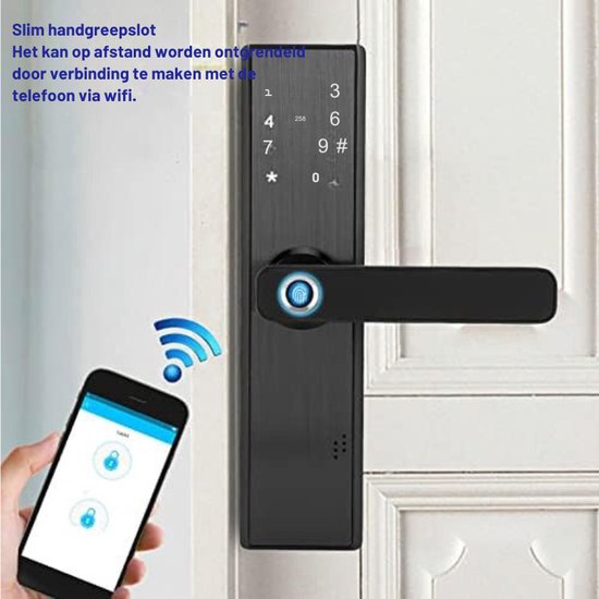 Smart Door Lock Smart Keyless Lock WiFi Vingerafdruk en Touchscreen ...