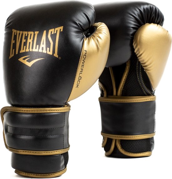 Everlast Powerlock 2r Training Glove, Black/gold 12-OZ | bol