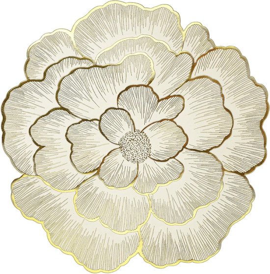 Elegante Gouden Placemats Set - Hittebestendig - 6 stuks - Goud - PVC ...