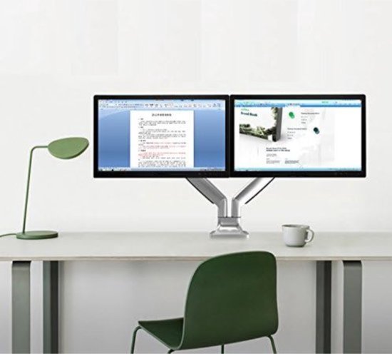 Monitor Arm Voor 2 Schermen - Verstelbaar - Met Laptop Standaard | bol