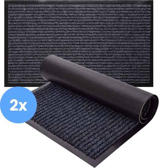 Deurmat 2 stuks - 60 x 40cm - Voor binnen en buiten - Droogloopmat ...