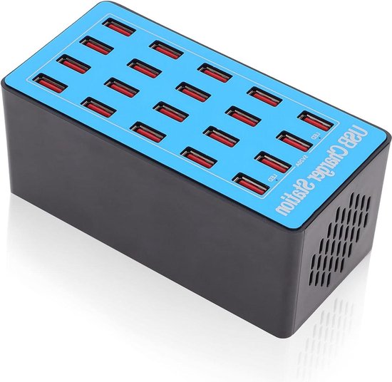 USB-Oplader 5V 20A 100W 20-Poorts USB-Hub Laadstation - Snel Opladen ...