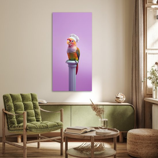 Poster 60x120 cm - Papegaai - Koksmuts - Pilaar - Vogel - Posters ...