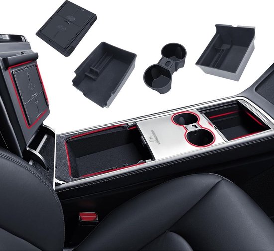 Tesla Middenconsole Organizer - Tesla Accessoires Voor Model 3 en Y ...