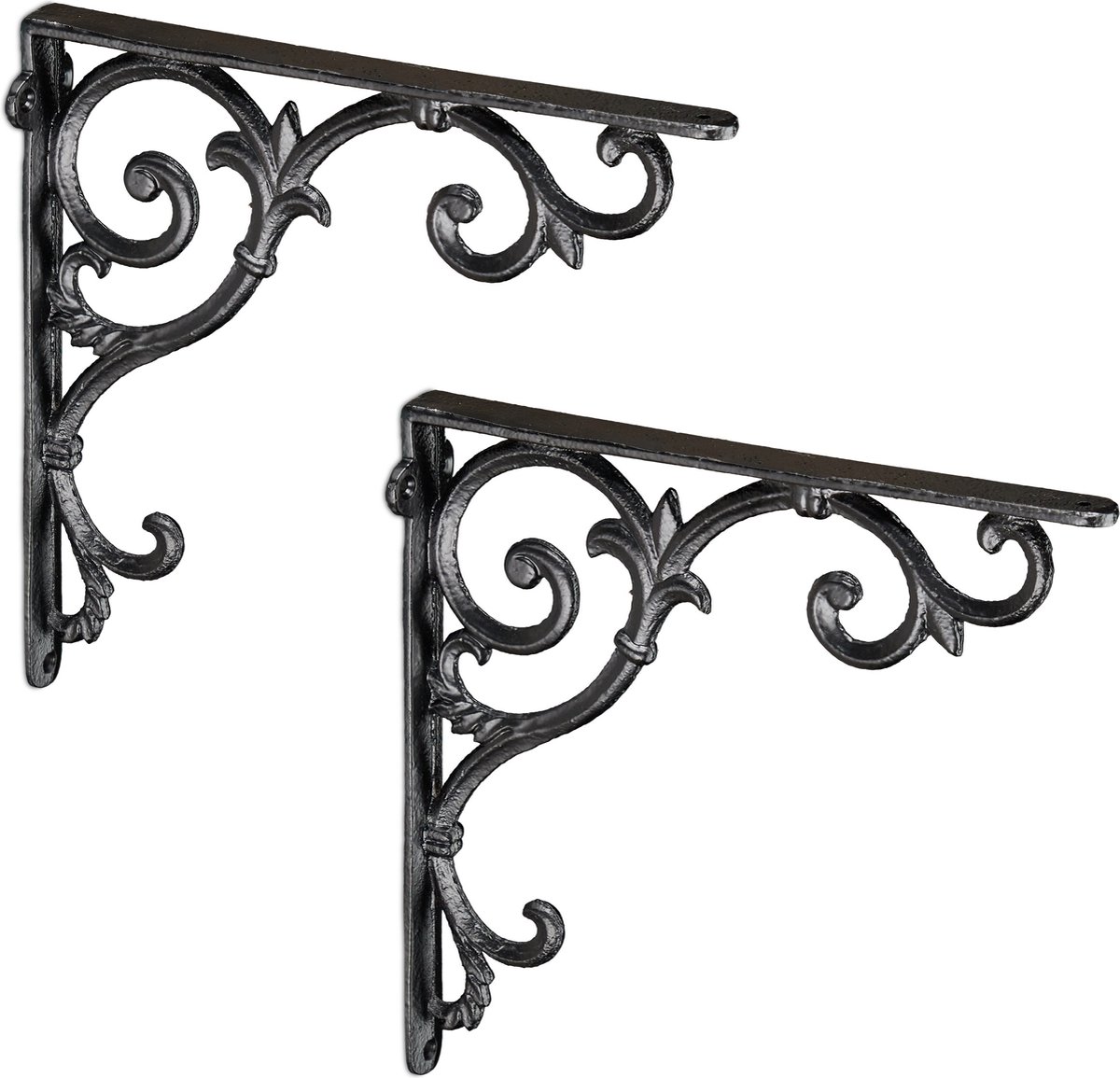 Relaxdays 2x plankdrager antiek - set - schapdragers - plankendragers ...