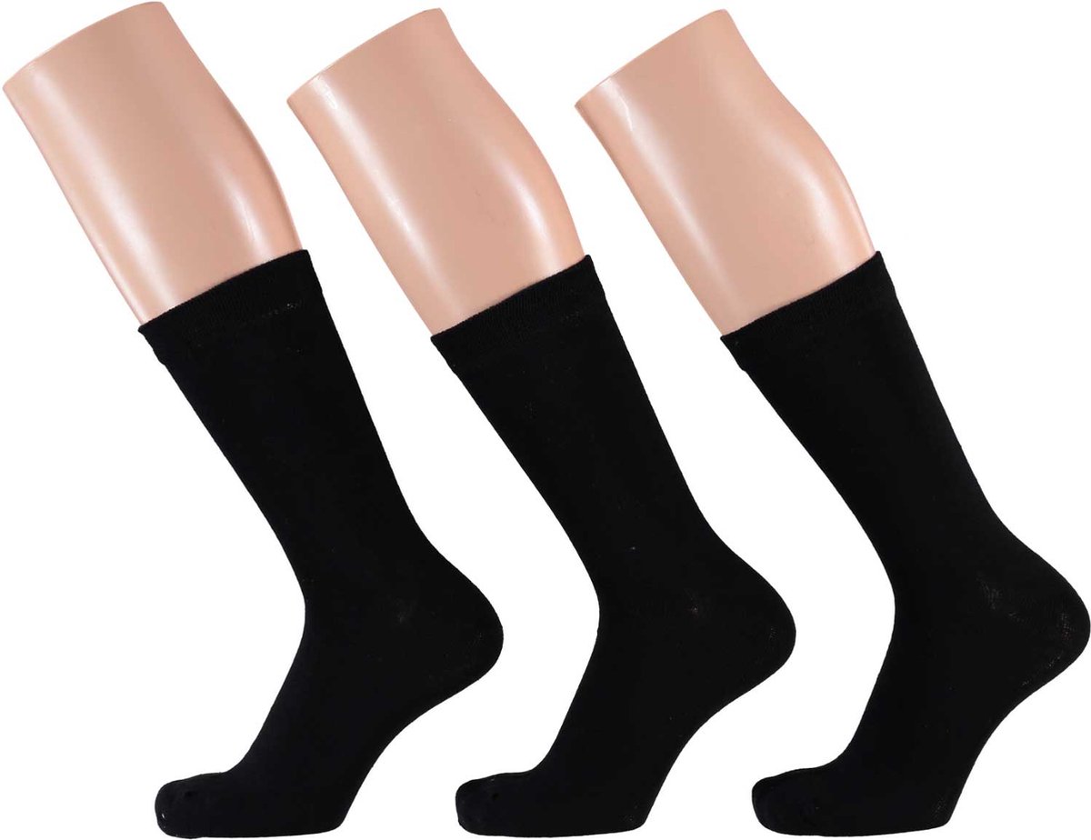 Dames sokken | Sokken katoen dames | Sokken | Zwart | Maat 35/42 ...