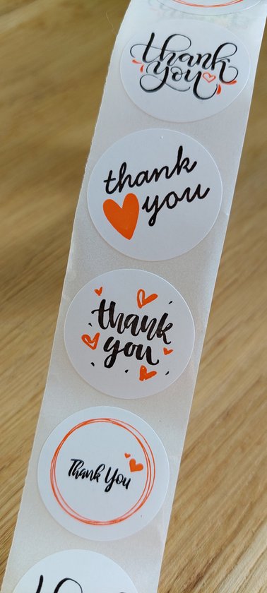 Thank You stickers 500!! stuks! Oranje - Orange - Sluitstickers - Sluitzegel - Bedankt... | bol