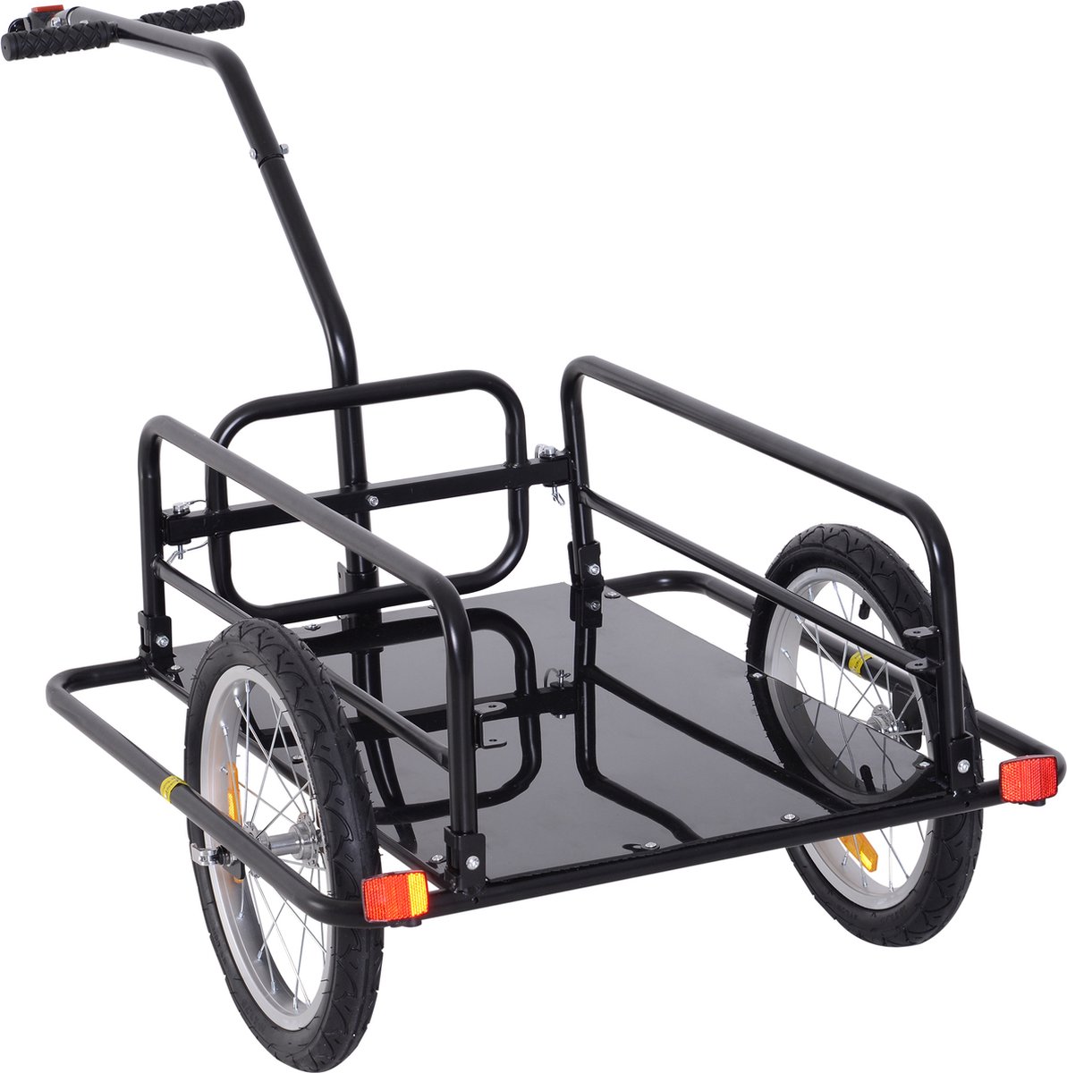 HOMCOM Aanhangwagen koppeling transportaanhanger fietskar bolderwagen ...