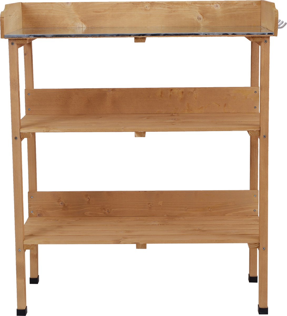 Outsunny Planttafel met metalen werkblad tuiniertafel bloementafel tuin ...