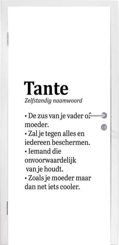 Deursticker 'Tante' - Spreuken - Quotes - Woordenboek - 85x215 cm ...