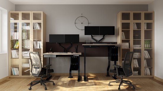 Tri-desk Eco | Handmatig zit-sta bureau | Aluminium onderstel | Robson ...