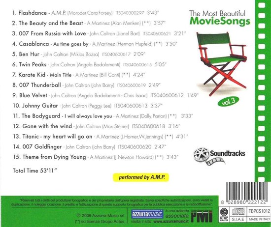 Various Artists - Movie Songs, The Most Beautiful Vol (CD), various ...