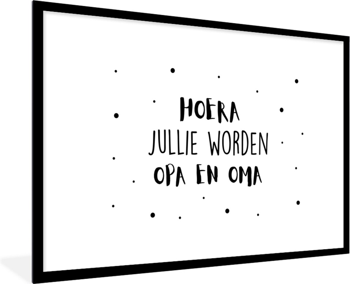 Cadre photo avec affiche - Citations - 'Hourra, tu vas être grand-père ...