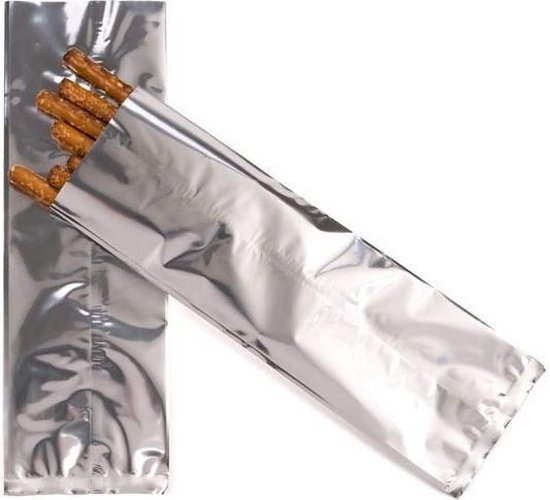 Plastic Zakken Zilver 5x7,5cm Gemetalliseerd en Sealbaar (100 stuks ...