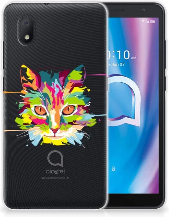 Mobiel Case Alcatel 1B (2020) GSM Hoesje Doorzichtig Cat Color | bol