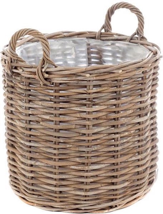 Rieten Houtmand Benito - Ø50xH45 cm | bol.com