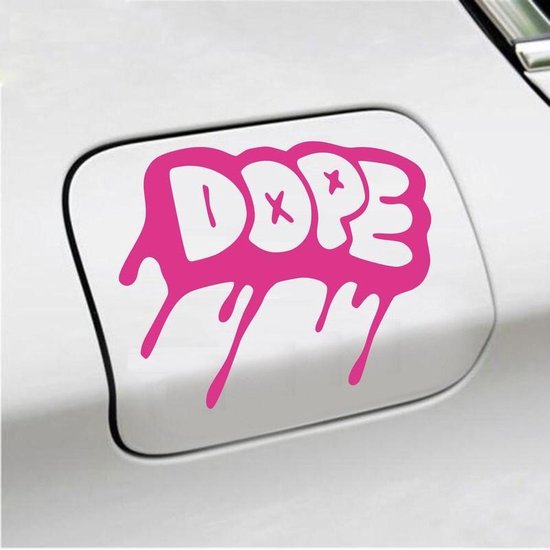 Bumpersticker - Dope - 12,3 X 14,8 - Roze | bol.com
