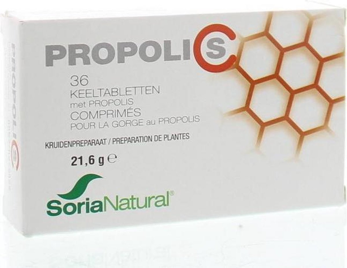Soria Natural Propolis C Keeltabletten 36st | bol.com