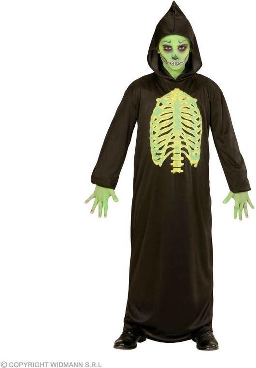 WIDMANN - Ribbenkast skeletkostuum voor kinderen - 158 (11-13 jaar ...