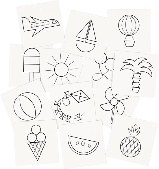 Memory kaarten. afm 7x7 cm. 400 gr. wit. 1 set | bol.com