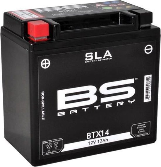 Bs Battery Btx14 / Ytx14 Accu Geseald Af Fabriek | bol