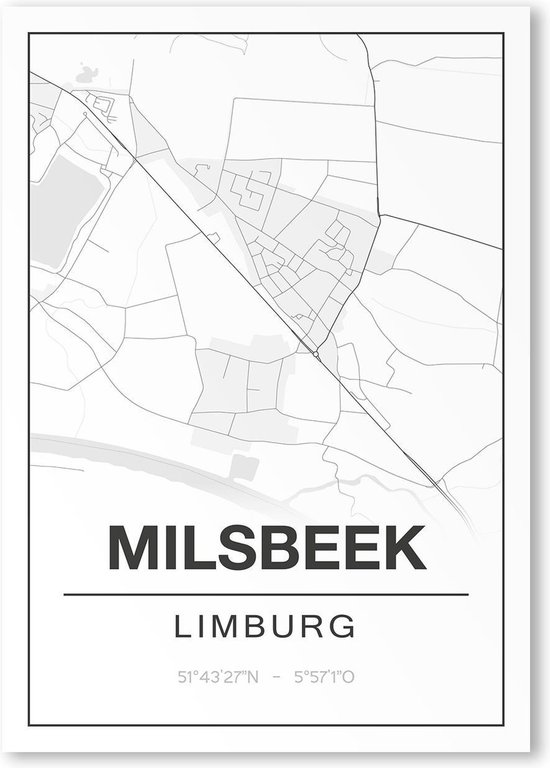 Poster/plattegrond MILSBEEK - A4 | bol