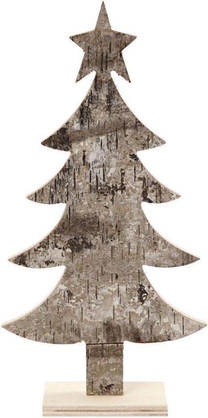 Kerstboom, h: 26 cm, b: 13 cm, 1 stuk, triplex | bol.com