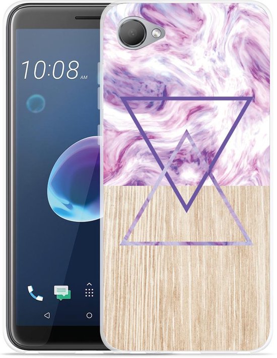 Desire 12 Hoesje Color Paint Wood Art - Designed by Cazy | bol