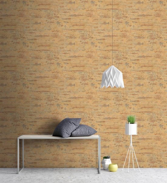 BETON "ROEST" BEHANG | Industrieel - oranje - A.S. Création AS Neue ...