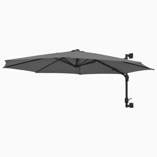 bol.com | vidaXL Wandparasol met metalen paal 300 cm antraciet