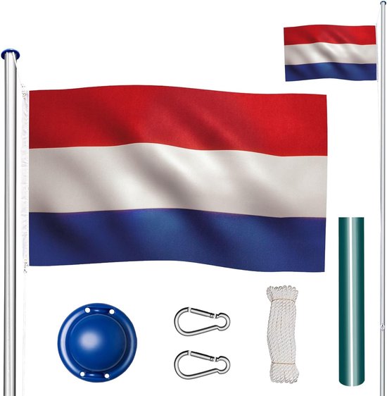 Vlaggenstok - Nederlandse Vlag - Vlag - Vlaggenmast - Nederlandse Vlag Met Stok - Vlag... | bol