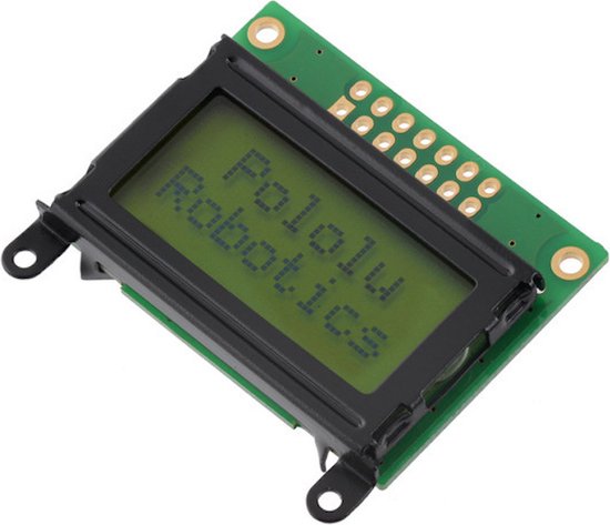 8×2 Character LCD - Black Bezel (Parallel Interface) Pololu 356 | bol