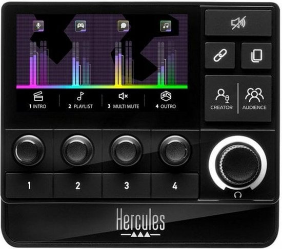 Hercules Stream 200 XLR - Audiocontroller voor Live-streaming - LCD ...