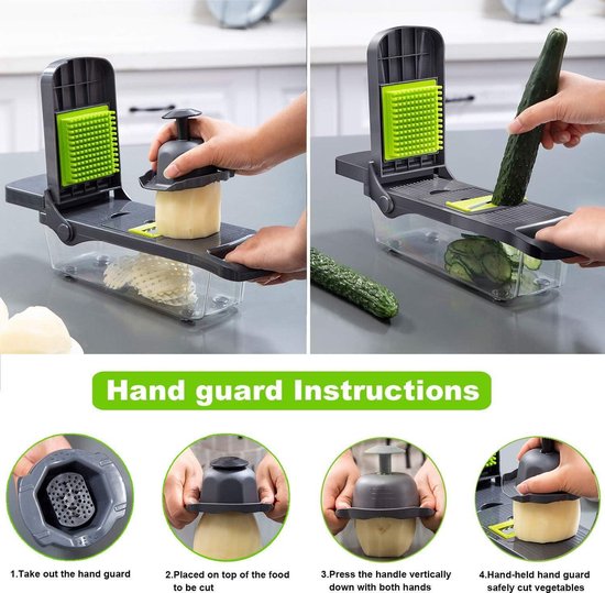 12-in-1 mandoline snijder - professionele keukensnijder voor groente en ...