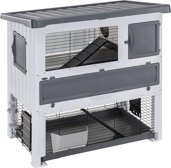 Konijnenhok voor Buiten Grand Lodge 120 Plus Groot Buitenhok - Dubbele ...