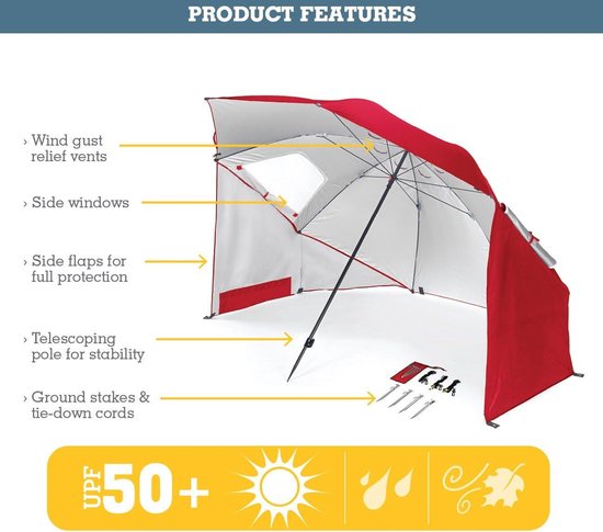 Parasol voor op het strand en in de tuin - SportBrella | bol