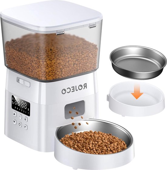 Automatic cat food dispenser - double feed timer - programmable up to ...