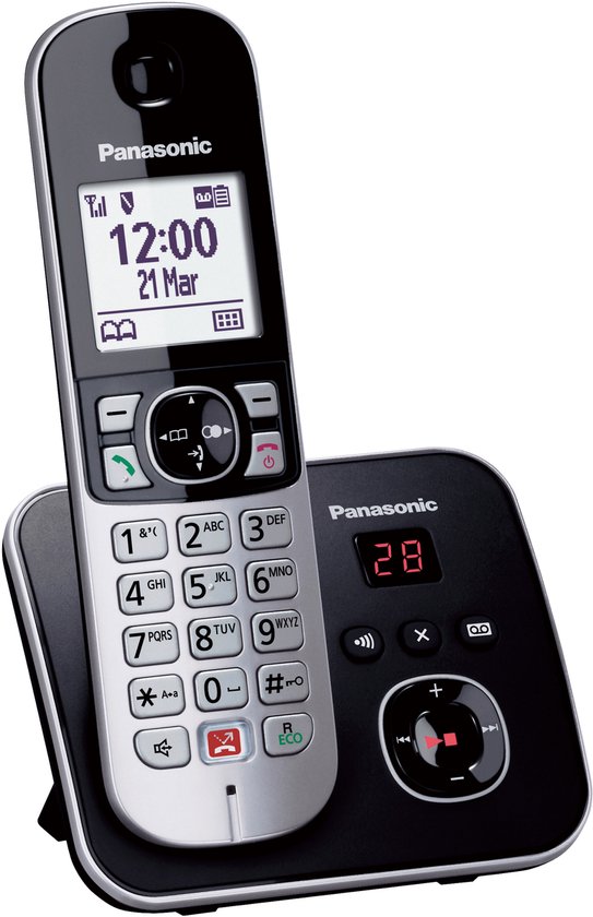 Panasonic DECT telefoon met antwoordapparaat - 3 handsets - Zwart ...