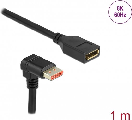 DisplayPort Extension Cable mannelijk 90 ° Downwards Hangward naar ...