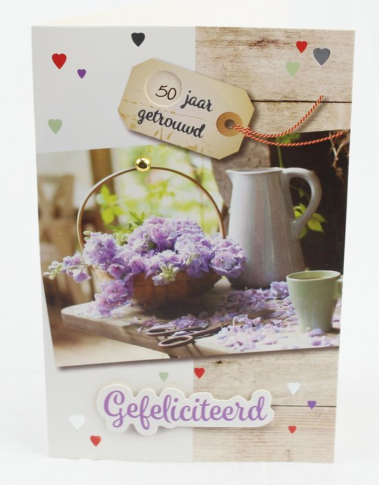 Wenskaart | 6 stuks | ADIOS applicatiekaart ... jaar getrouwd, van harte gefeliciteerd | bol