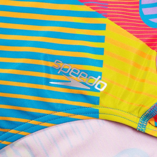 Speedo Womens Allover Digital Vback Flare Pink, Bitter Lime, Sweet ...