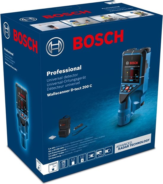 Bosch Professionele Detector D-Tect 200 C 0601081600 Lokalisatiediepte ...