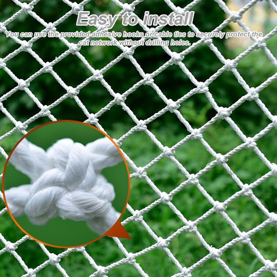 Kattennet balkonnet - 15 m x 6 m - veiligheidsnet kinderen ...