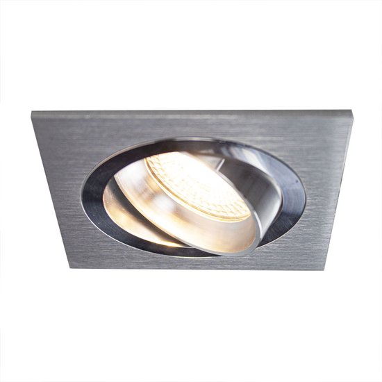 PHILIPS LED Inbouwspot 4 Watt Dimbaar | Vierkant | kantelbaar | Zilver ...