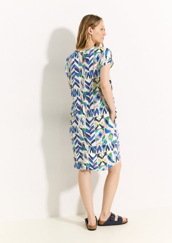 Cecil Multi Print Dress - Dames Jurk - maat L - vanille wit | bol