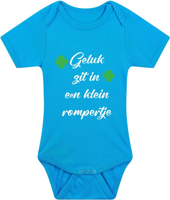 Geluk zit in een klein rompertje Babyromper - schattig - cute - lief ...